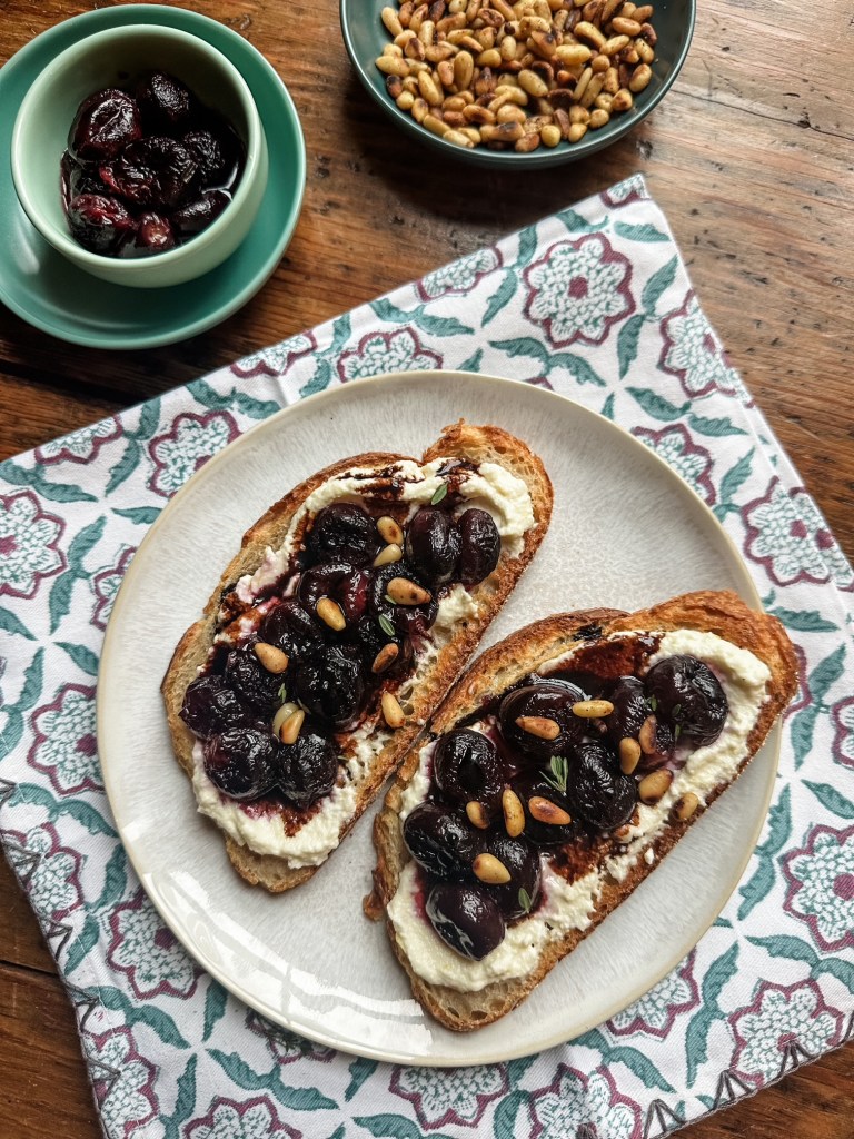 The Featured Table: Lemon Ricotta Toast with Roasted Grapes - The ...
